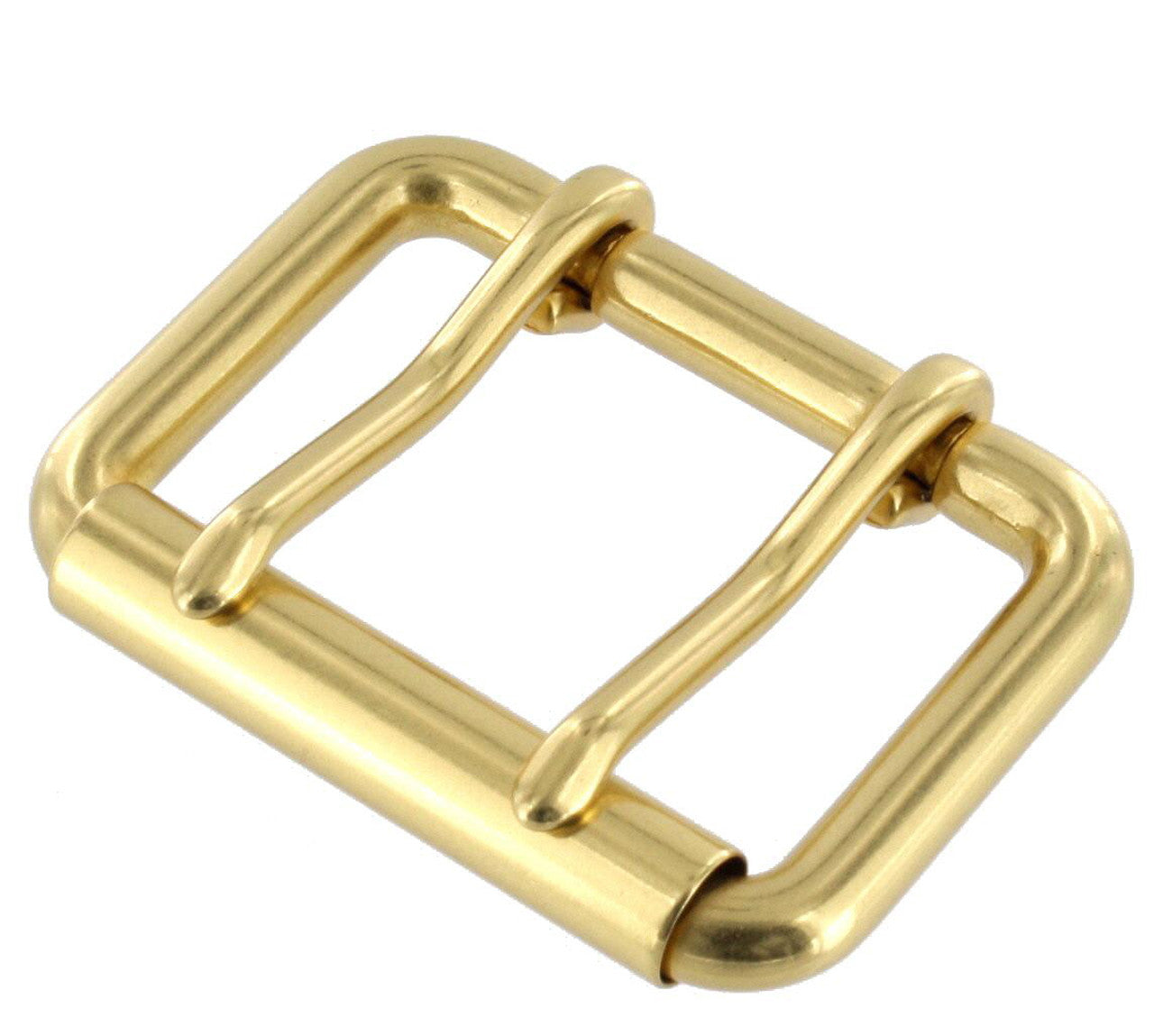 B7348 Natural Brass, Double Prong Roller Buckle, Solid Brass-LL, Multi ...