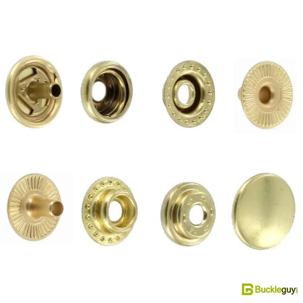 Line 20 Snaps, Cap 12.7mm, Ring Socket, S127B50-LP, Solid Brass-LL (10 ...