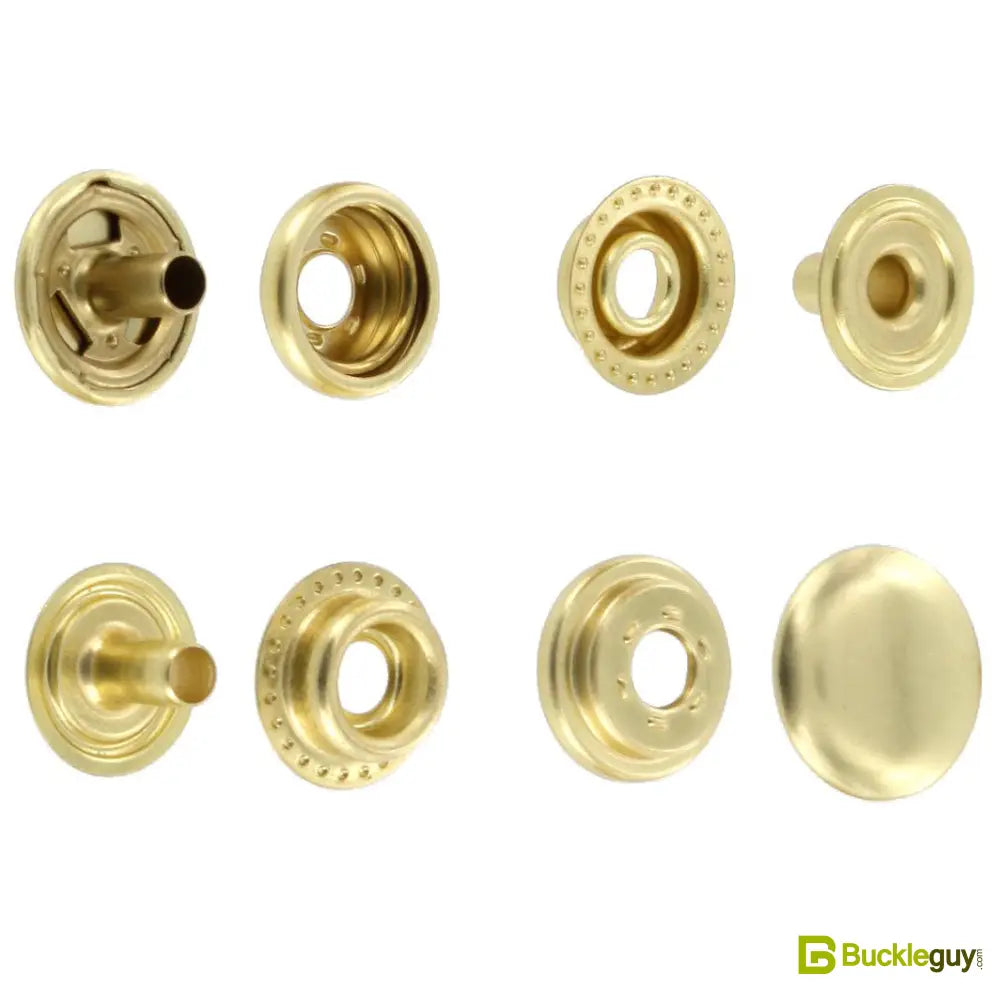 Line 24 Snaps, Cap 15mm, Ring Socket, S15B51LN, Solid Brass (100 sets ...