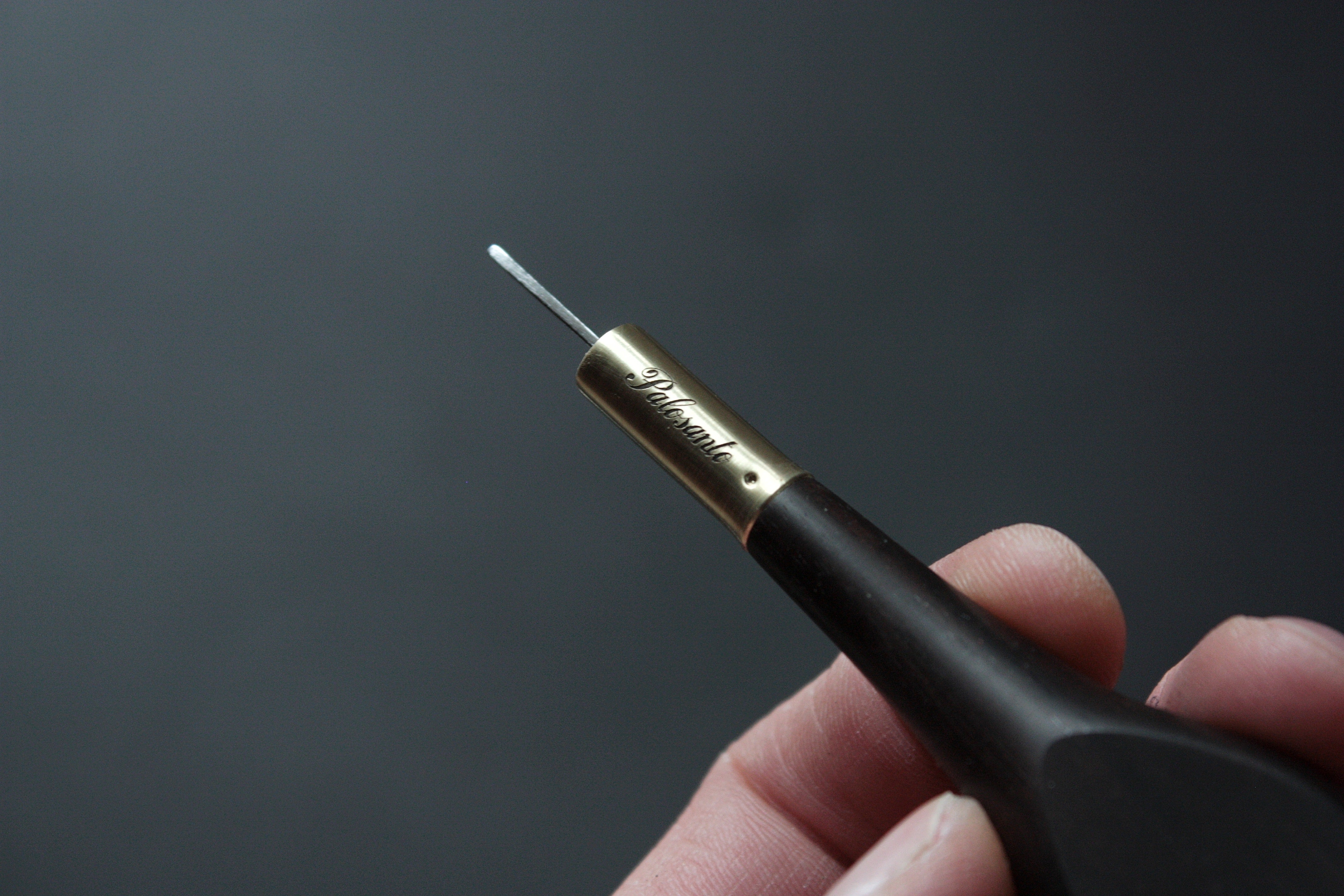 PALOSANTO- Flat awl - african black wood handle – a leatherstore